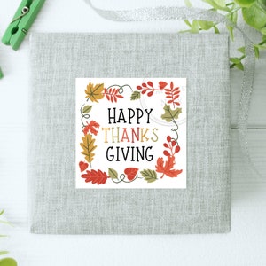 Thanksgiving Cookie Tag Printable, Happy Thanksgiving Fall Autumn ...