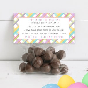 Easter PYO Cookie Bag Topper Printable, Paint Your Own Easter Topper ...