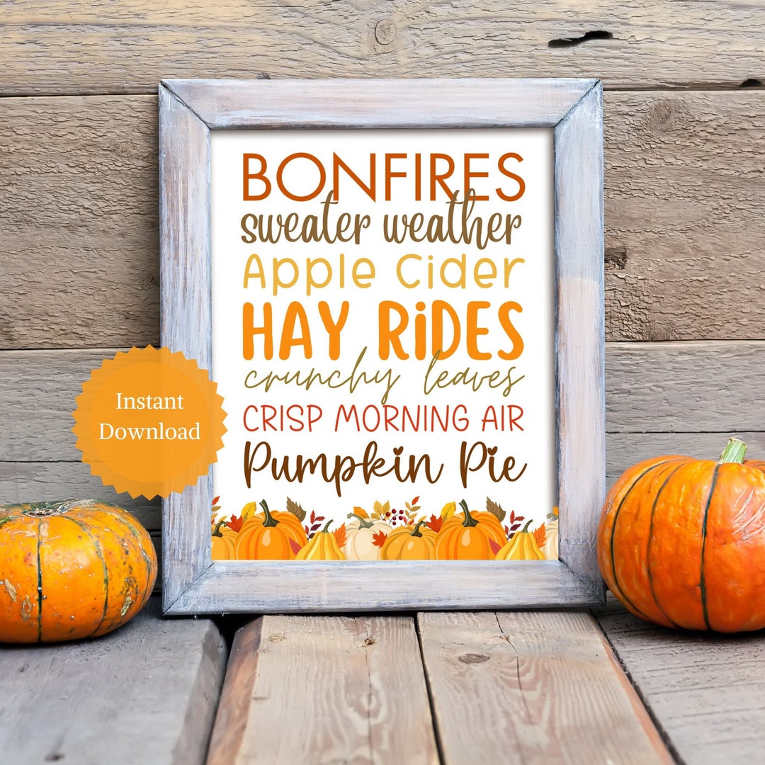 Fall Word Art, Fall Printable Art, Fall Classroom Art, Fall Desk Decor ...