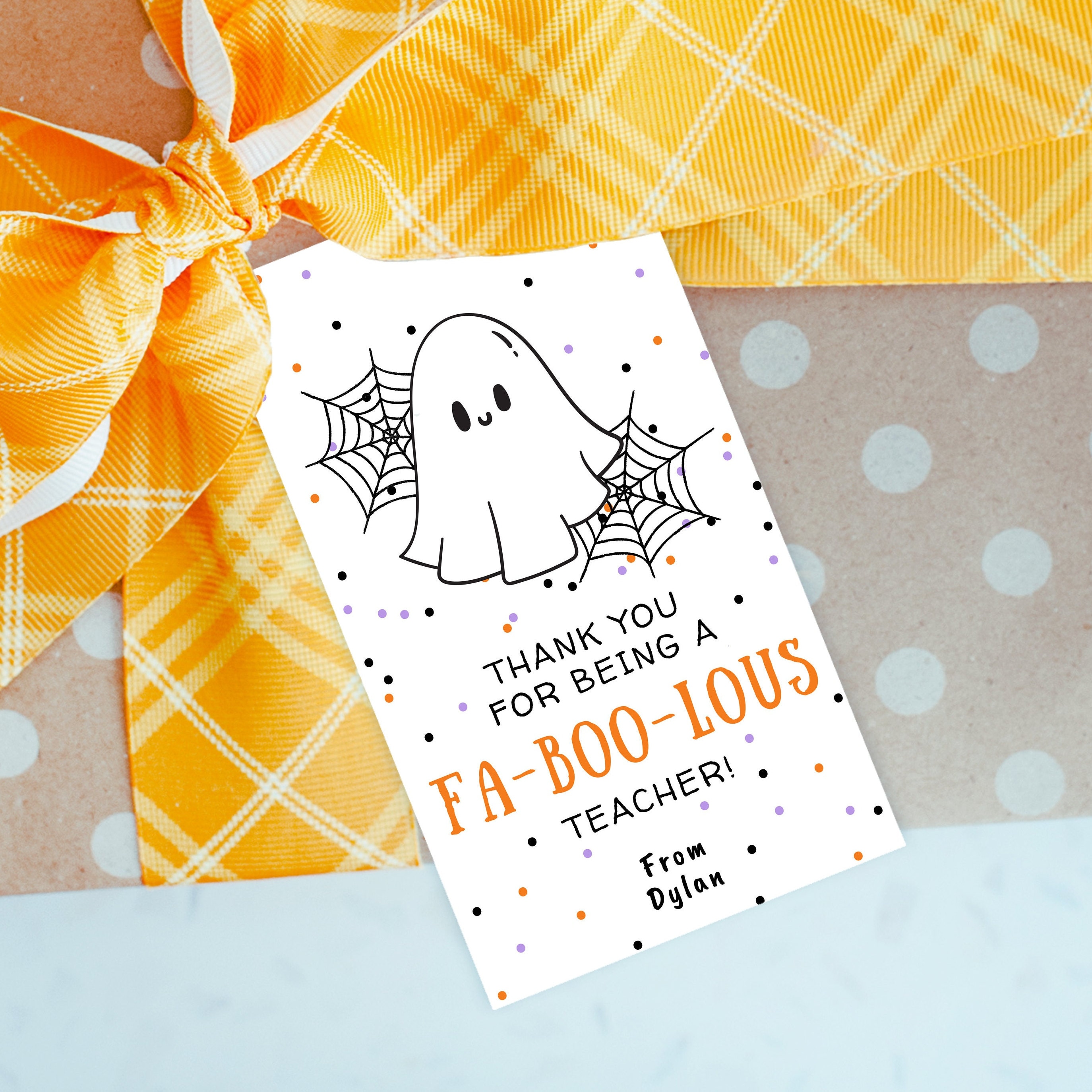 Faboolous Teacher Tag Editable Printable for Happy Halloween Thank You ...