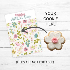 Mothers Day Cookie Card 4x6 Inches Mini Box Backer Printable Happy ...