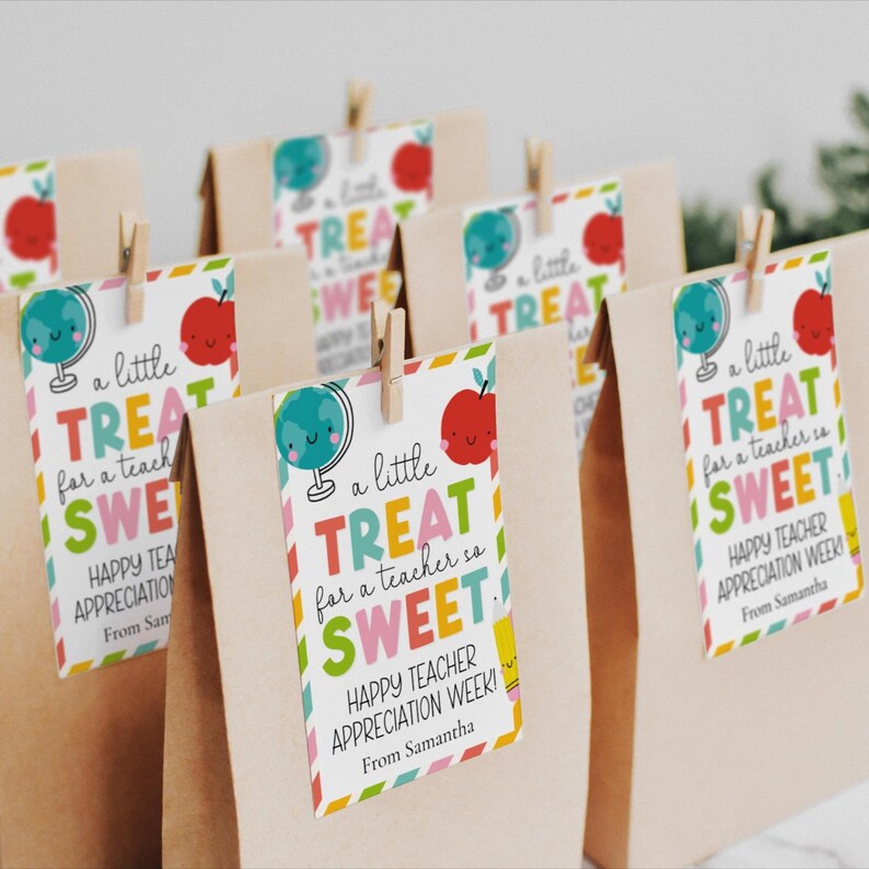 Teacher Appreciation Week Gift Tag Printable: School Staff Thank You ...