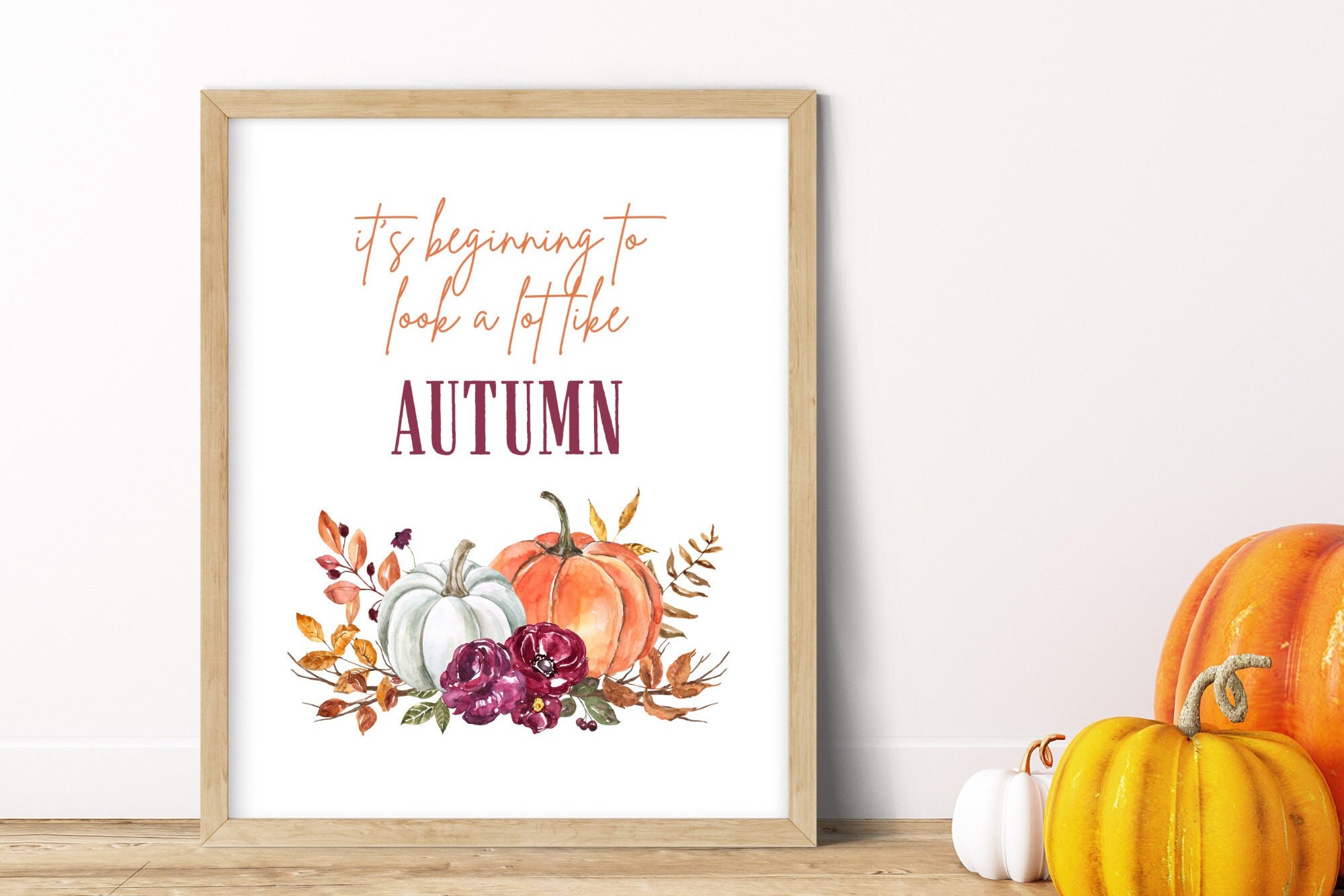 Fall Quotes Printable Wall Art Sign for Farmhouse Mantle Desk Decor ...