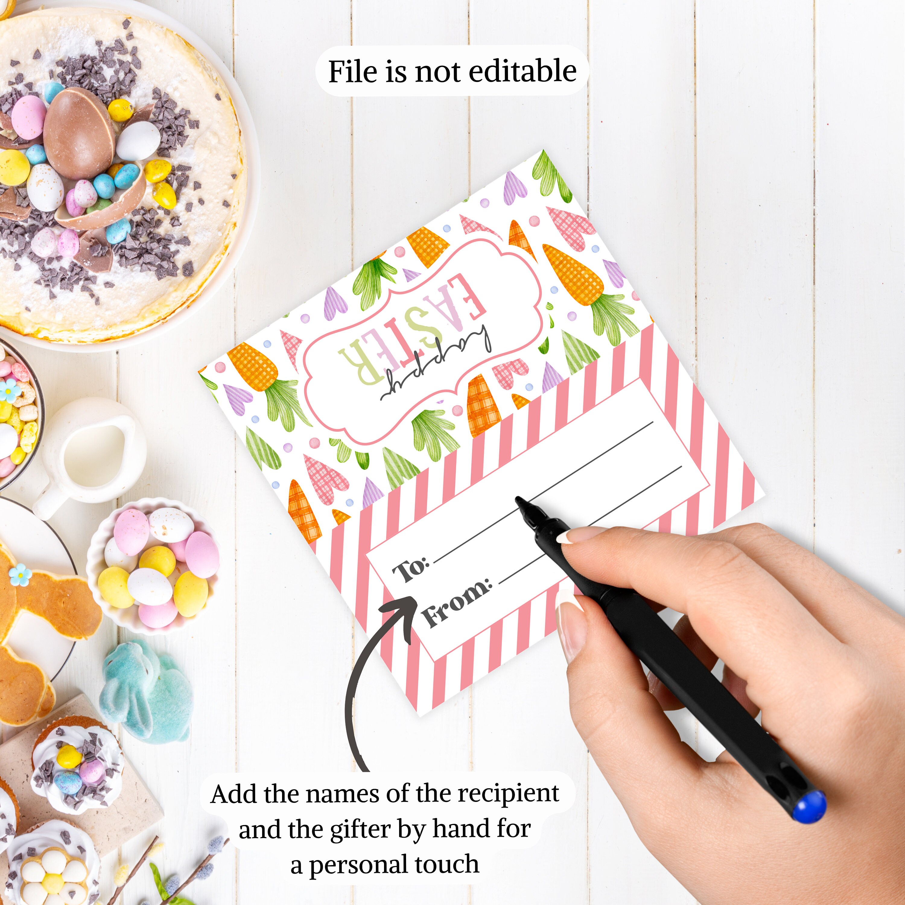 Easter Treat Bag Topper Printable for Kids Favors, Happy Easter Cookie ...