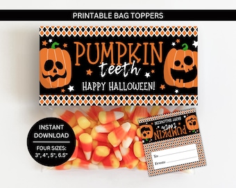 Halloween Bag Topper, PRINTABLE, Instant Download - Etsy