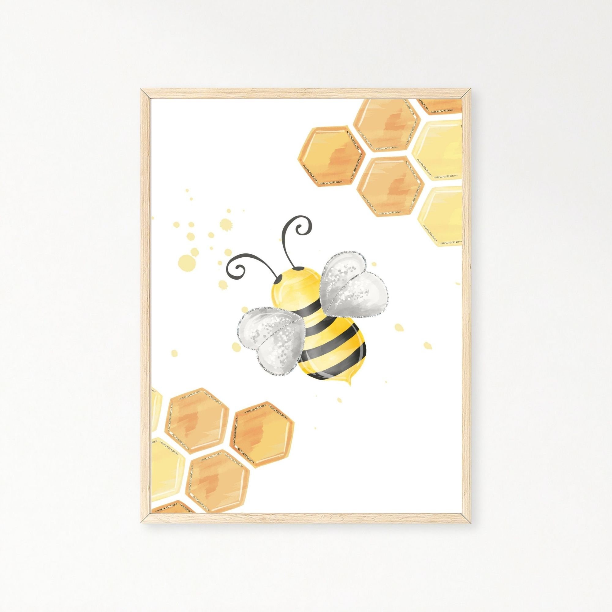 Bee Nursery Decor Girl Bee Art Print Nursery Nursery Bee - Etsy