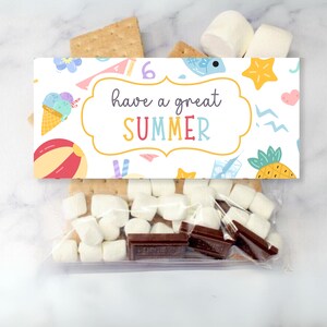 Summer Bag Topper Printable, Have a Great Summer End of School Year ...