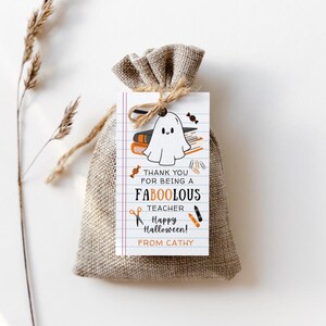 Faboolous Teacher Tag Editable Printable for Happy Halloween Thank You ...