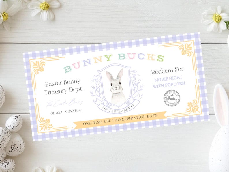 Easter Bunny Bucks Editable, Printable Easter Play Money Egg Hunt ...