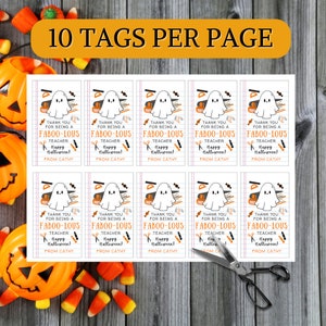 Faboolous Teacher Tag Editable Printable for Happy Halloween Thank You ...