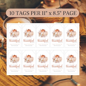 So Very Thankful for You Editable Gift Tag, Personalized Custom Fall ...