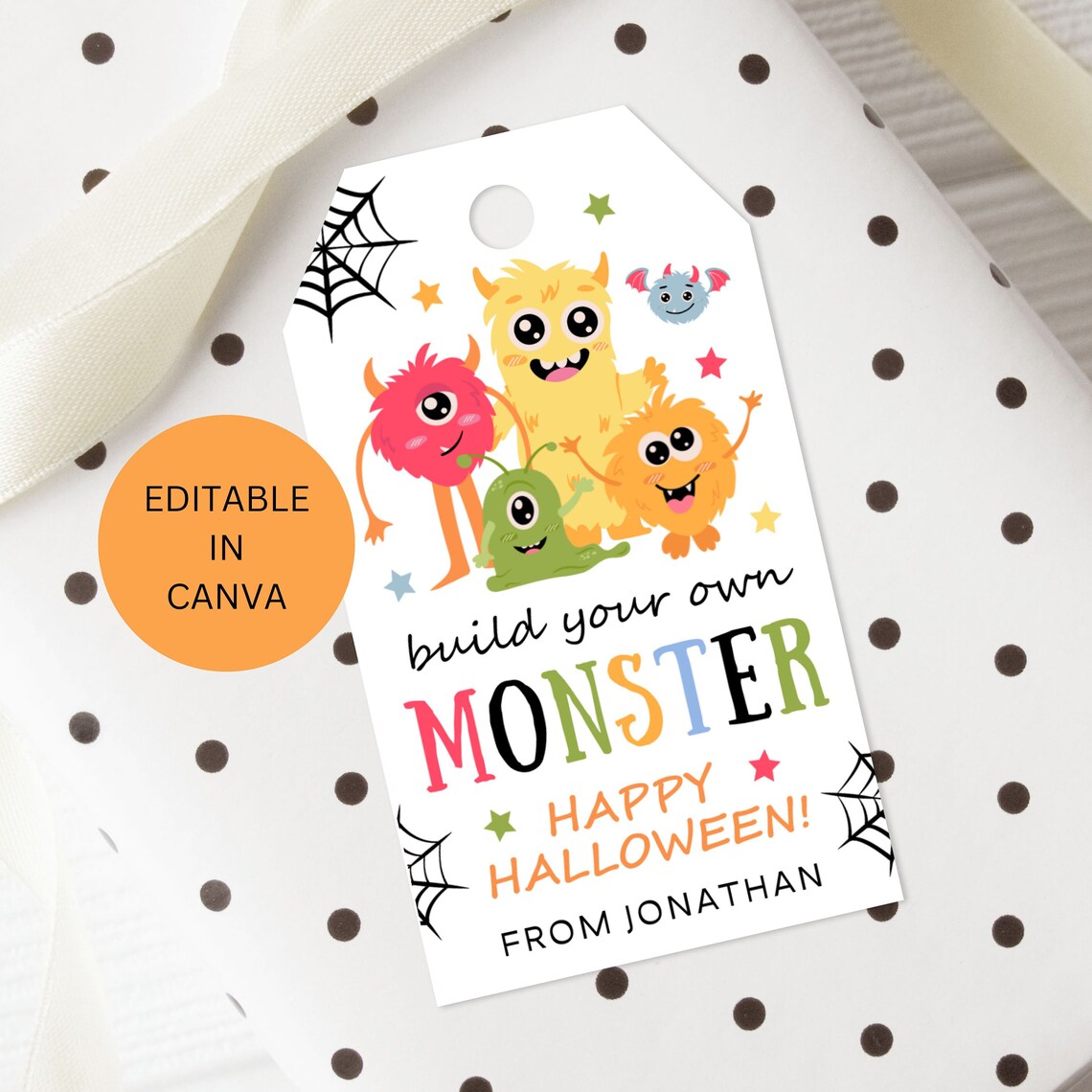 Build Your Own Monster Printable Tag Editable, Make Your Own Monster ...