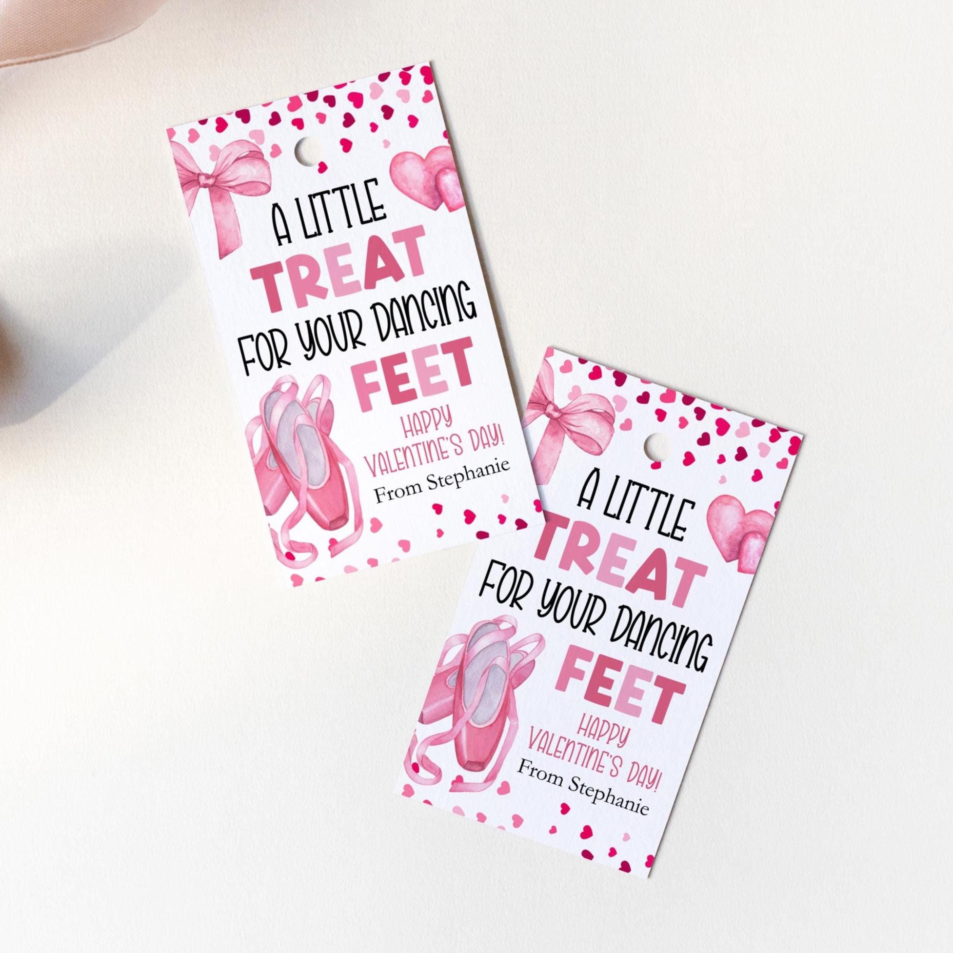Editable Valentine's Day Ballet Tag: Printable Dance Team Class Teacher ...