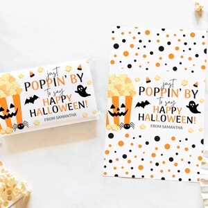 Halloween Popcorn Wrappers Editable Template, Customizable Printable ...