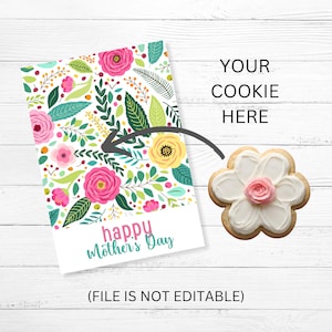 Mothers Day Cookie Card Mini Box Backer Printable, Happy Mother's Day ...