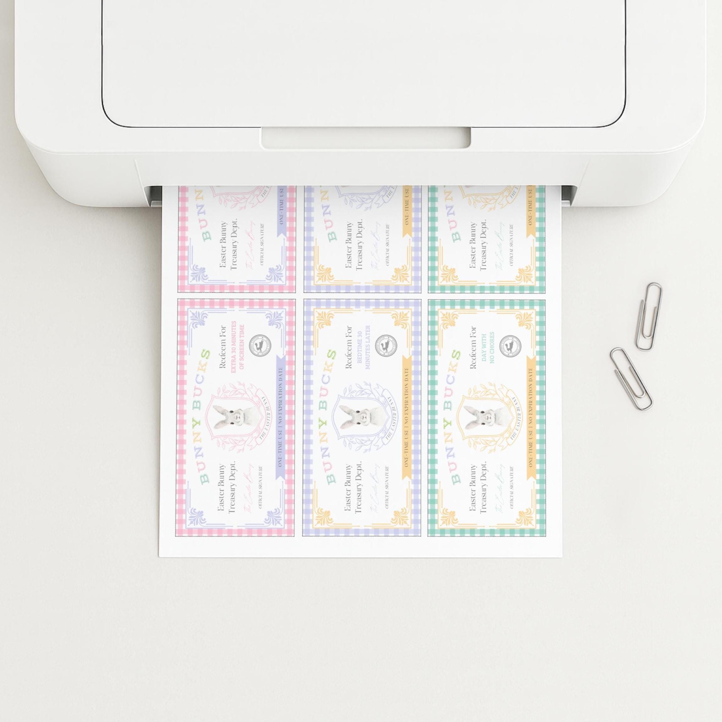 Easter Bunny Bucks Editable, Printable Easter Play Money Egg Hunt ...