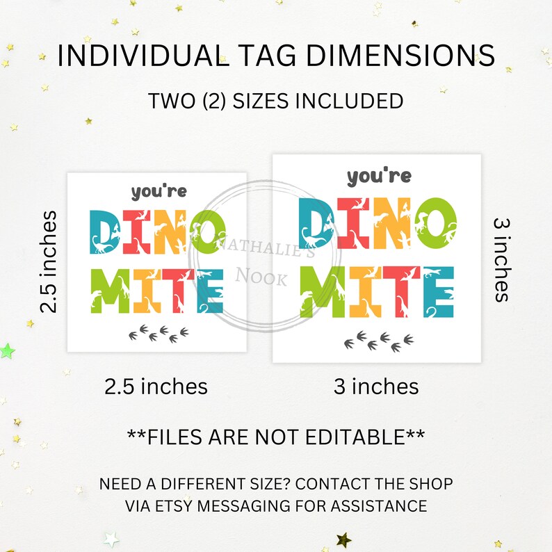 You're Dino-mite Cookie Tag Printable, You Are Dinomite Valentine's Day ...