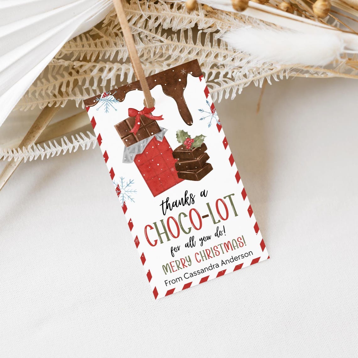 Christmas Chocolate Gift Tag Editable, Dubai Candy Bar Staff ...