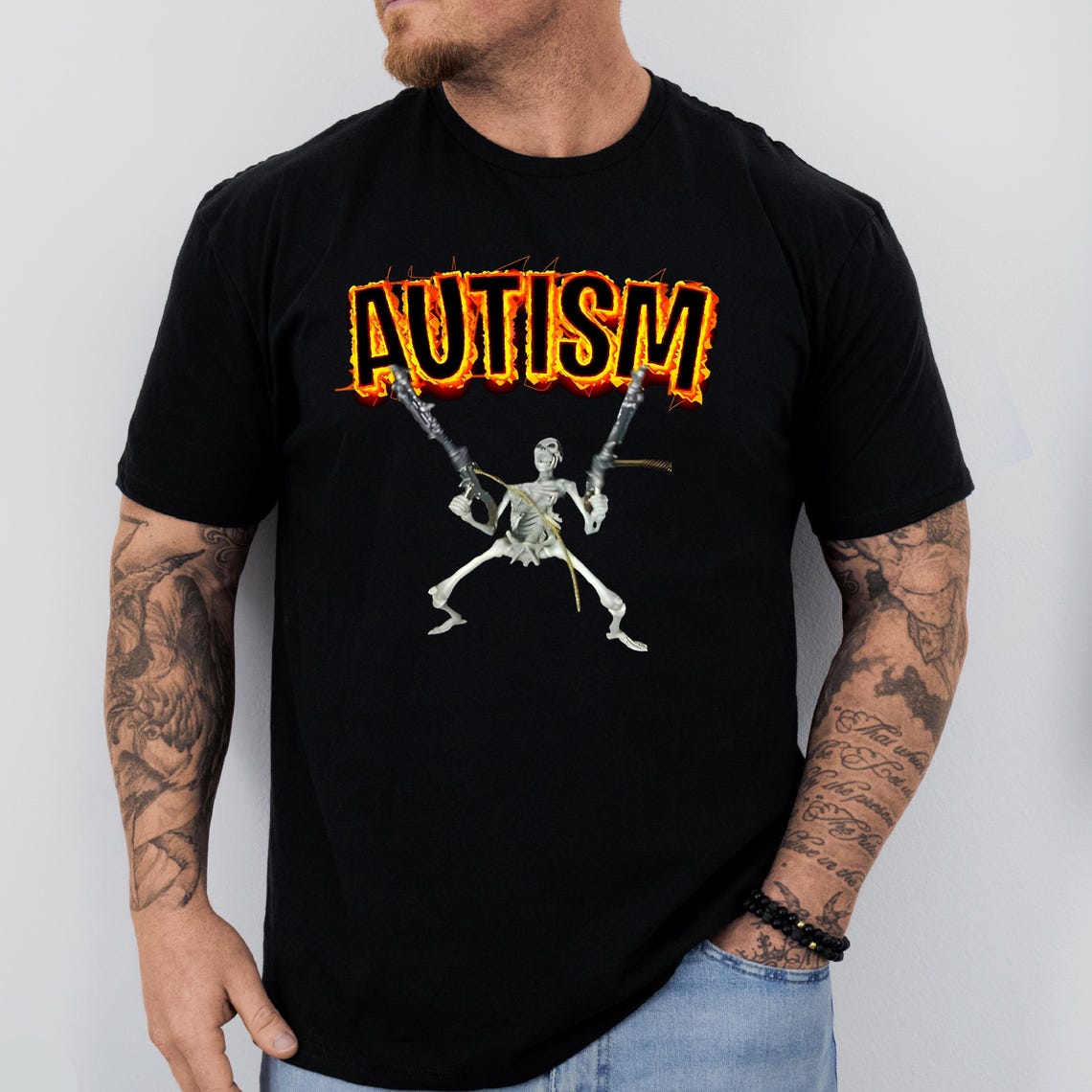 Autism Skeleton Shirt, Autistic Funny Skeleton Meme, Cringe Tshirt ...