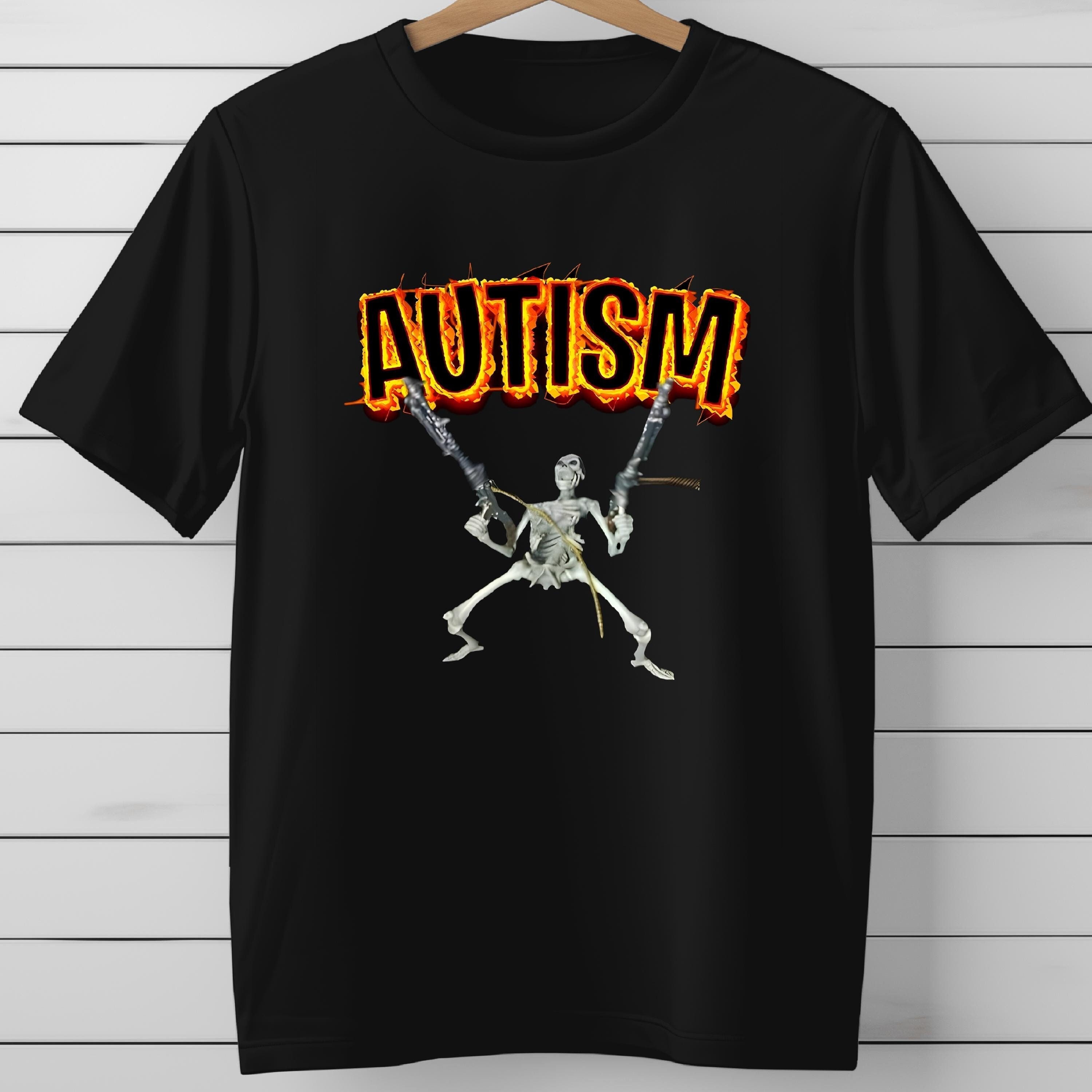 Autism Skeleton Shirt, Autistic Funny Skeleton Meme, Cringe Tshirt ...