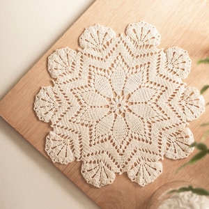 Easy Crochet Table Mat Pattern - Modern Crochet Doily Pattern - Crochet ...