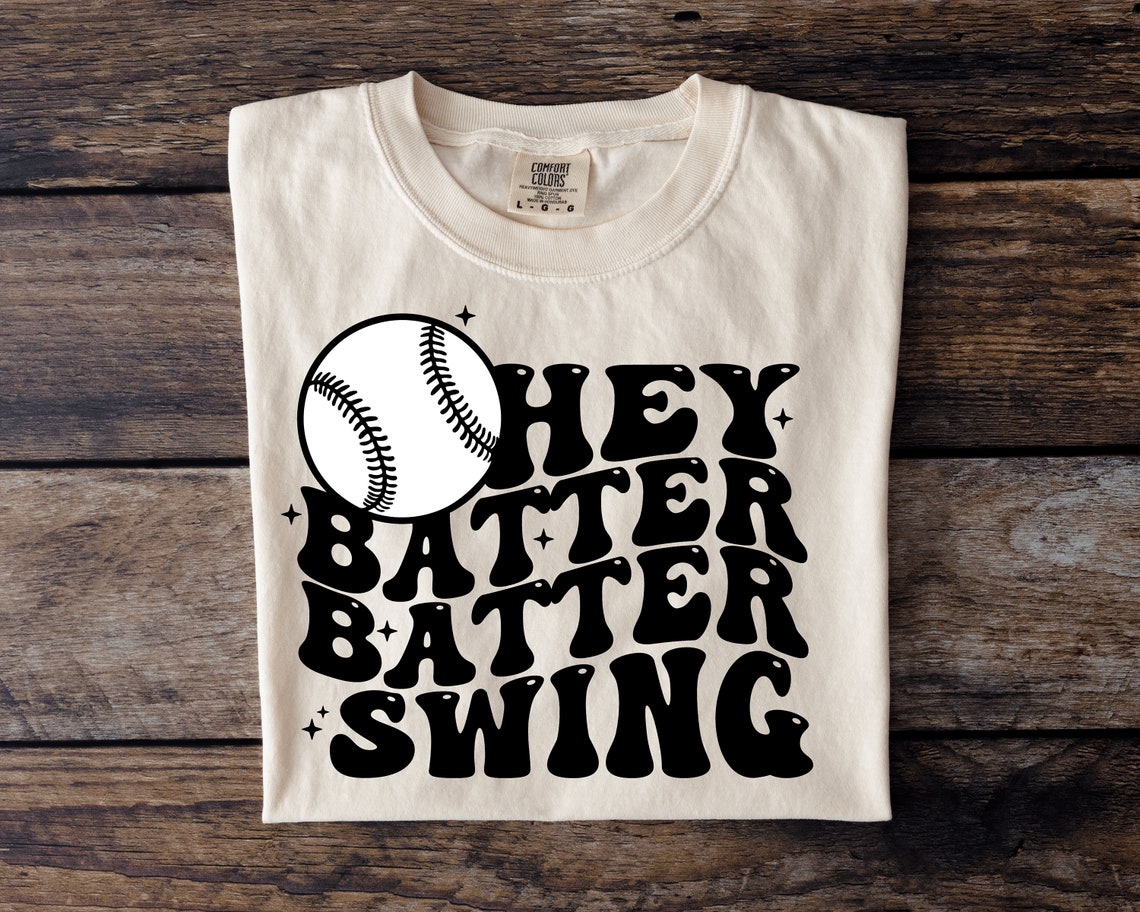 Hey Batter Batter Swing Svg Baseball Svg Retro Baseball - Etsy