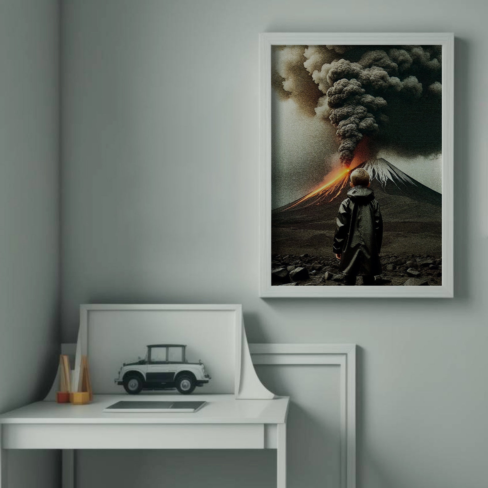 Banksy Boy With Volcano Boy Adventure Four Square Digital Boy Adventure ...