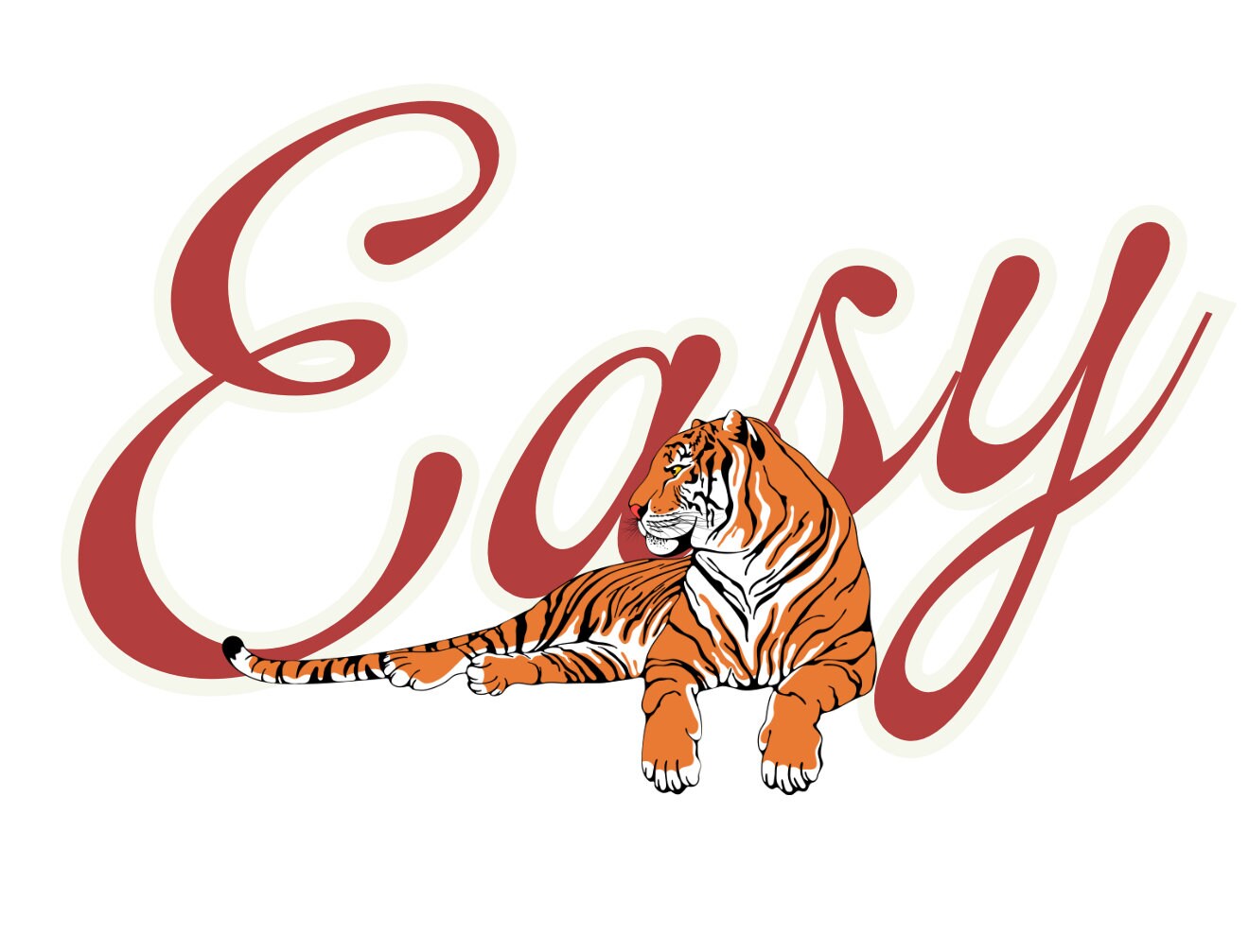 Easy Tiger Funny PNG SVG, Cricut, Instant Digital Download, Cutout ...
