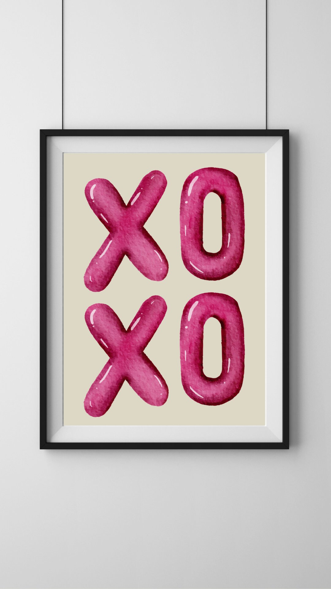 XO Print Printable Wall Art, Aesthetic Art Print, Preppy Funky ...