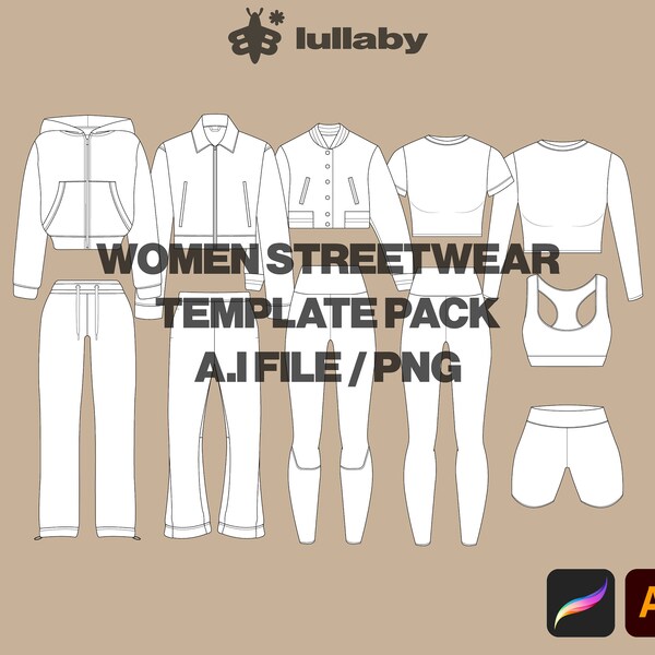 Streetwear Oversize Hoodie Template Flared Joggers Vector Mockup ...