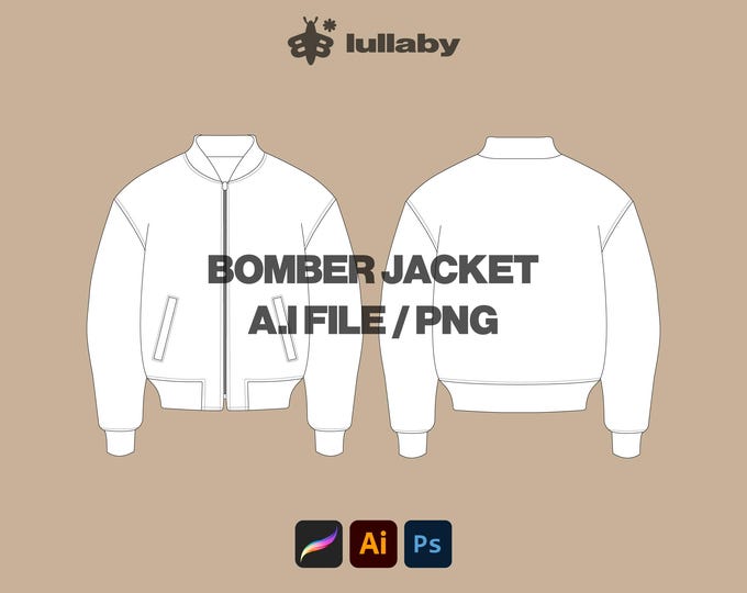 Vest Jacket Mock up Editable 2D Tech Pack Streetwear Clothing Vector ...