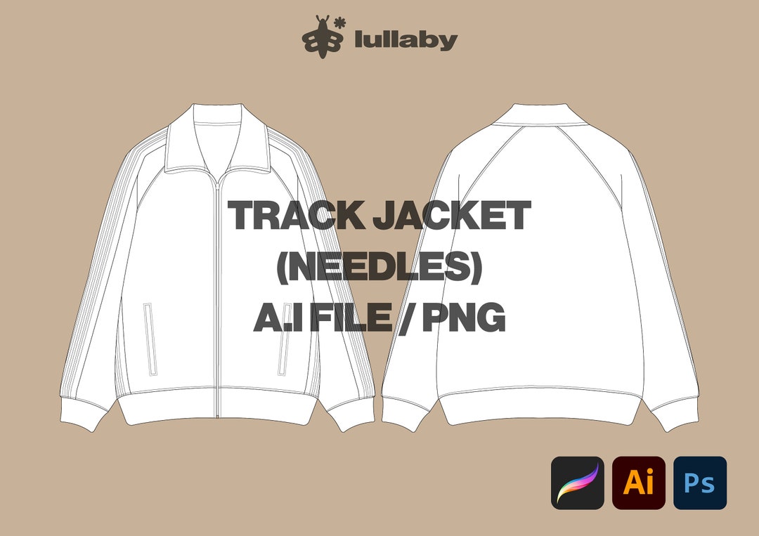 Track Jacket Streetwear Vector Mockup Template Sweatshirt Tech Pack ...