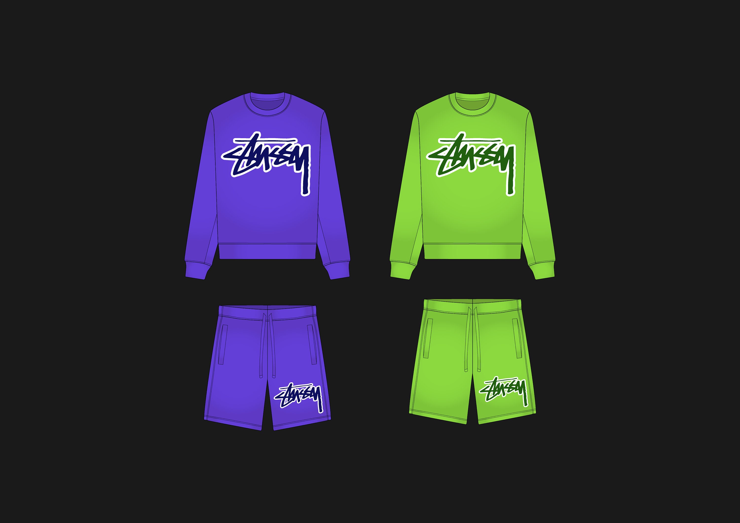 Streetwear Template Shorts Mockup Sweatshirt Tech Pack Streetwear ...