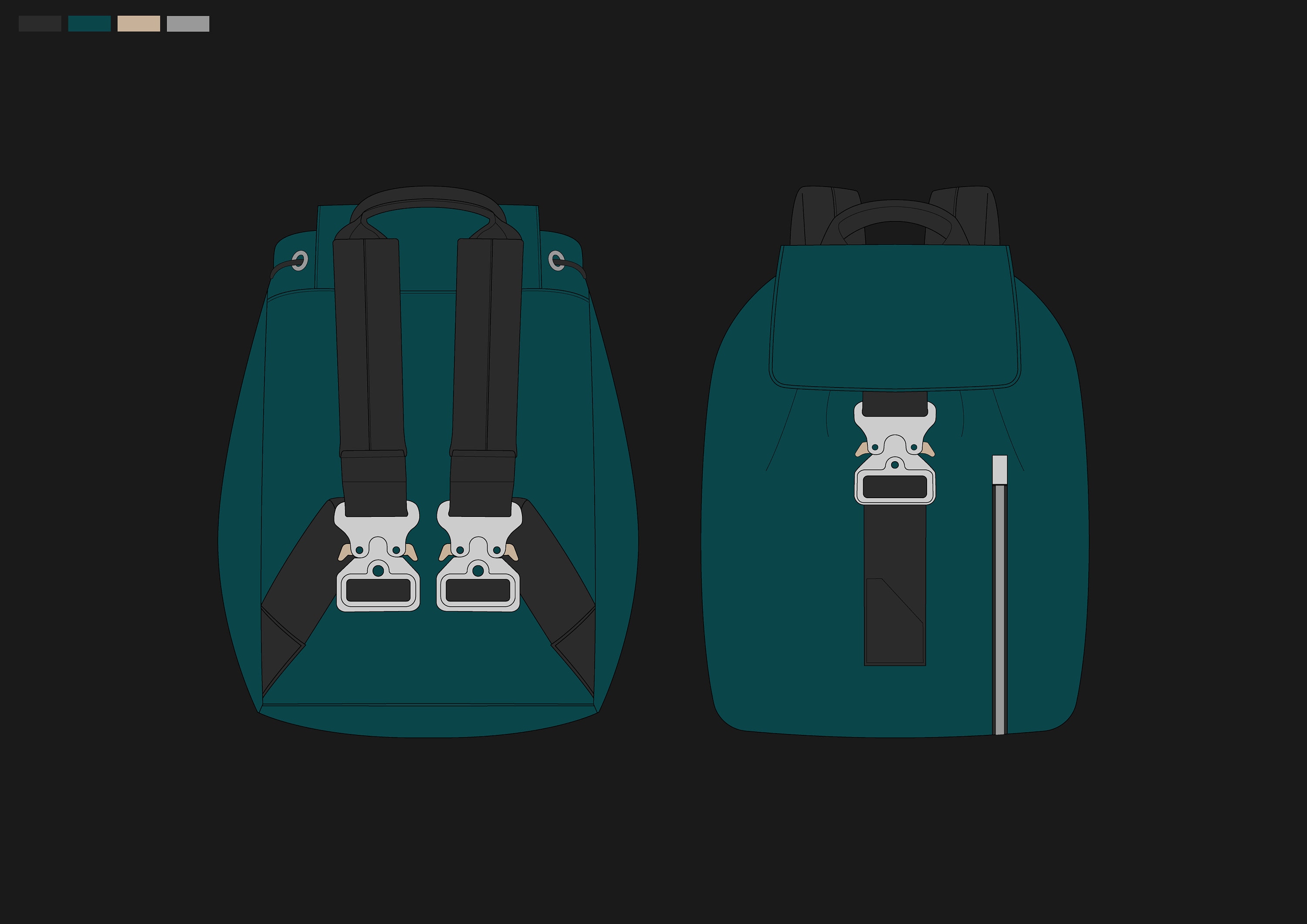 Backpack Template Bag Vector Template Clothing Mockups Streetwear ...