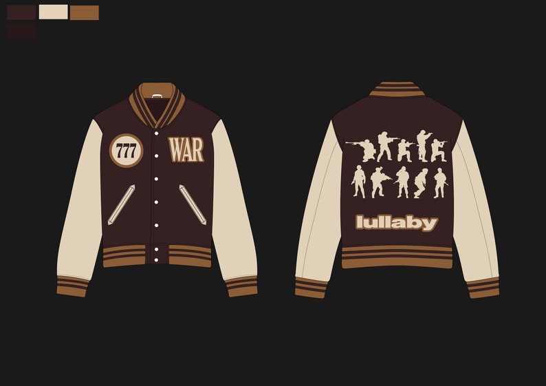 Varsity Jacket Template Pack Jacket Tech Pack Streetwear Vector Mockup ...