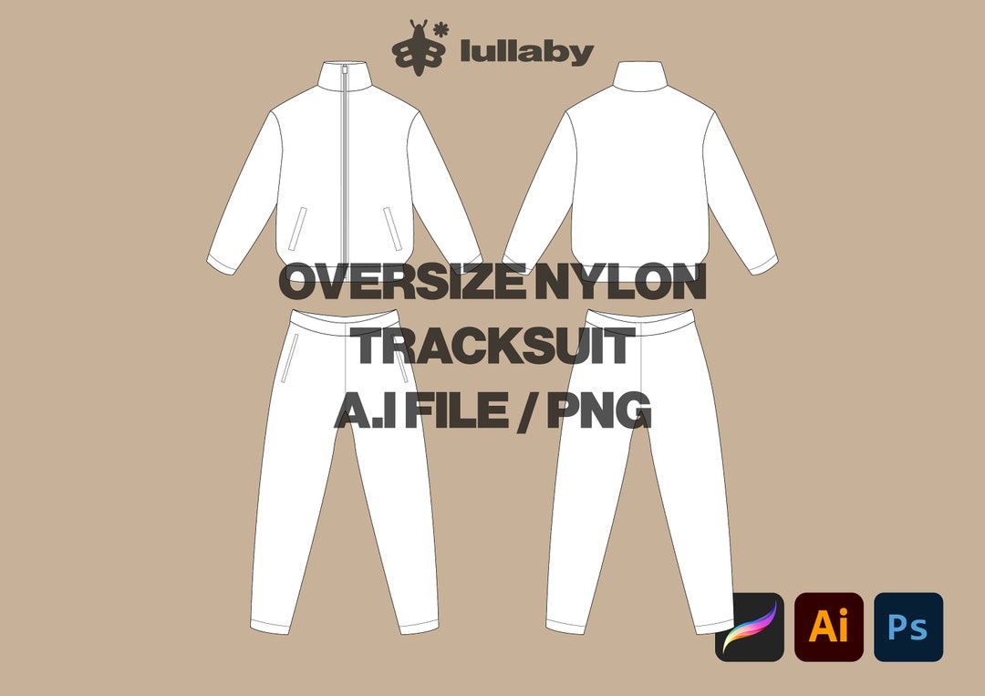 Streetwear Vector Tracksuit Template Tracksuit Tech Pack Streetwear ...