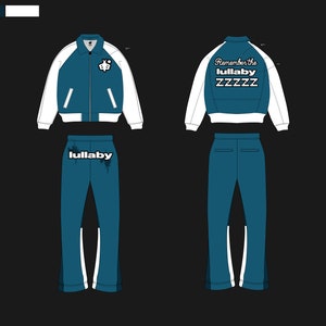 Streetwear Tracksuit Template + Flared Set Pack Vector Mockup ...