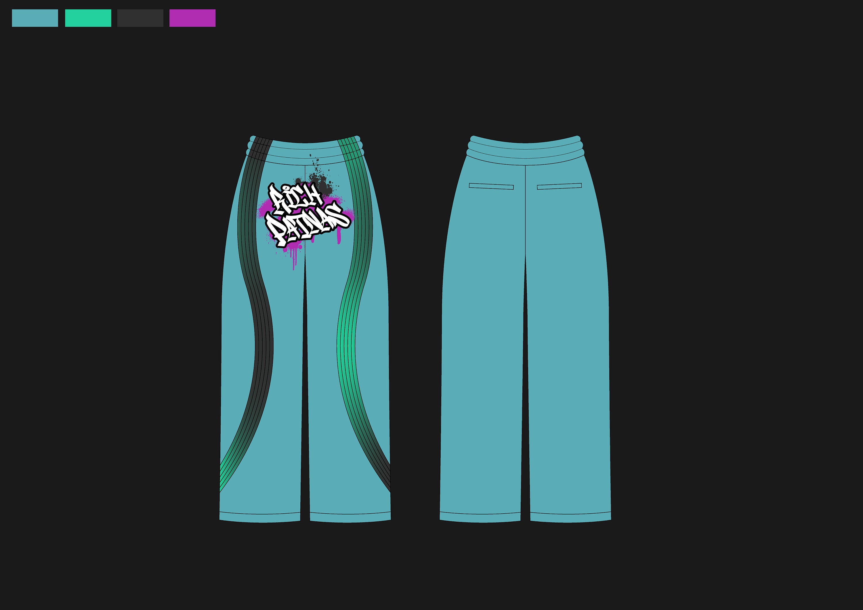 Streetwear Vector Track Pants Sweatpants Vector Tech Pack Illustrator ...
