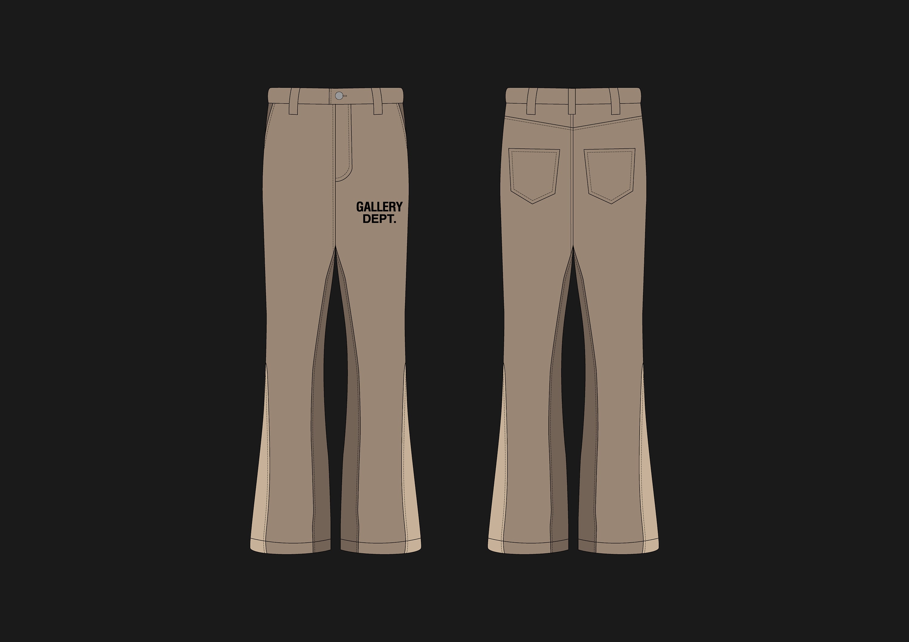 Streetwear Flared Jeans Mockup Vector Adobe Illustrator, Procreate, PNG ...