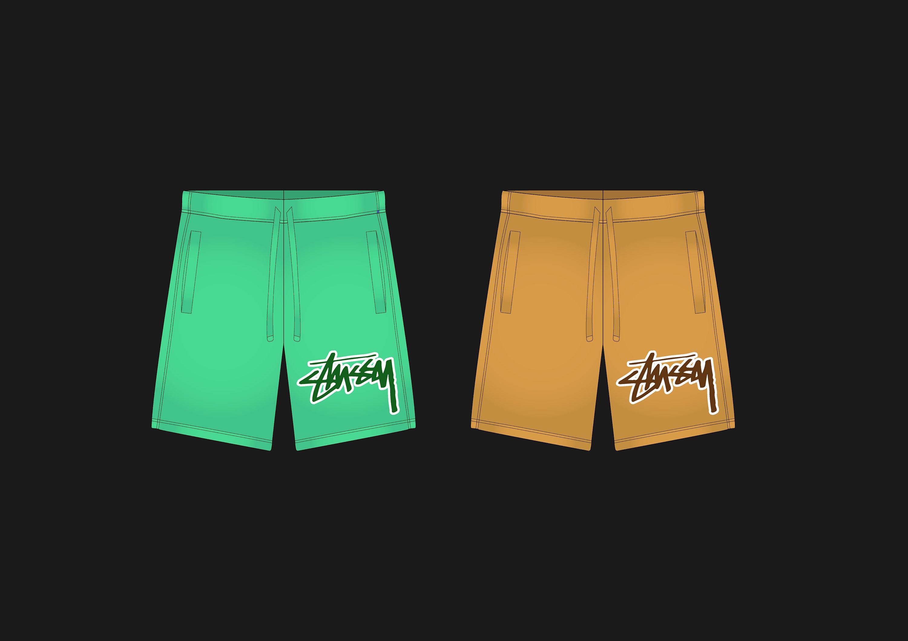 Shorts Template Shorts Tech Pack Streetwear Vector Template Illustrator ...