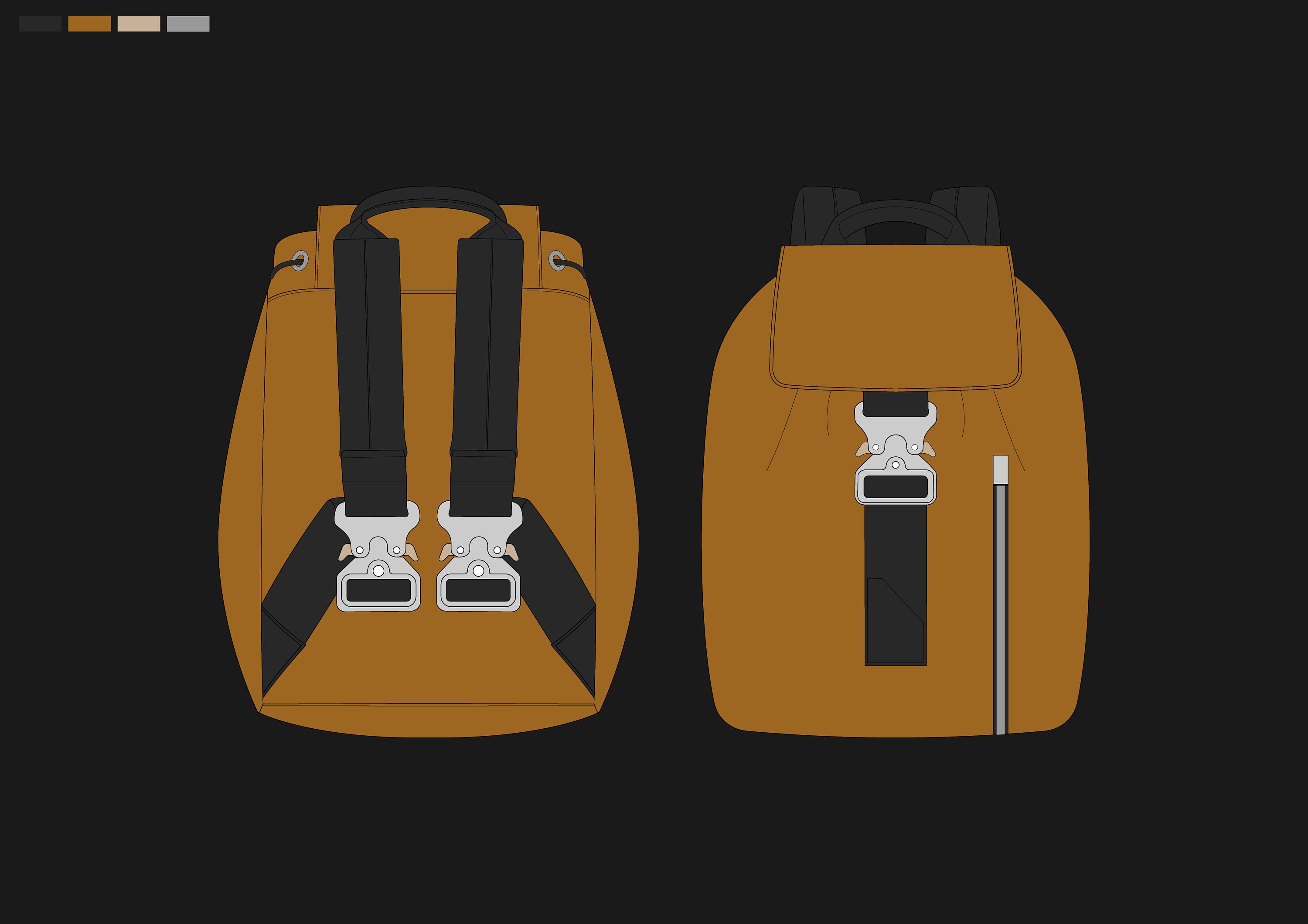 Backpack Template Bag Vector Template Clothing Mockups Streetwear ...