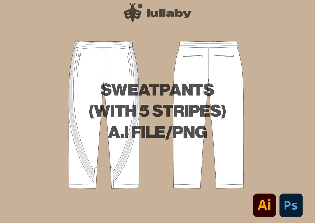 Streetwear Vector Track Pants Sweatpants Vector Tech Pack Illustrator ...