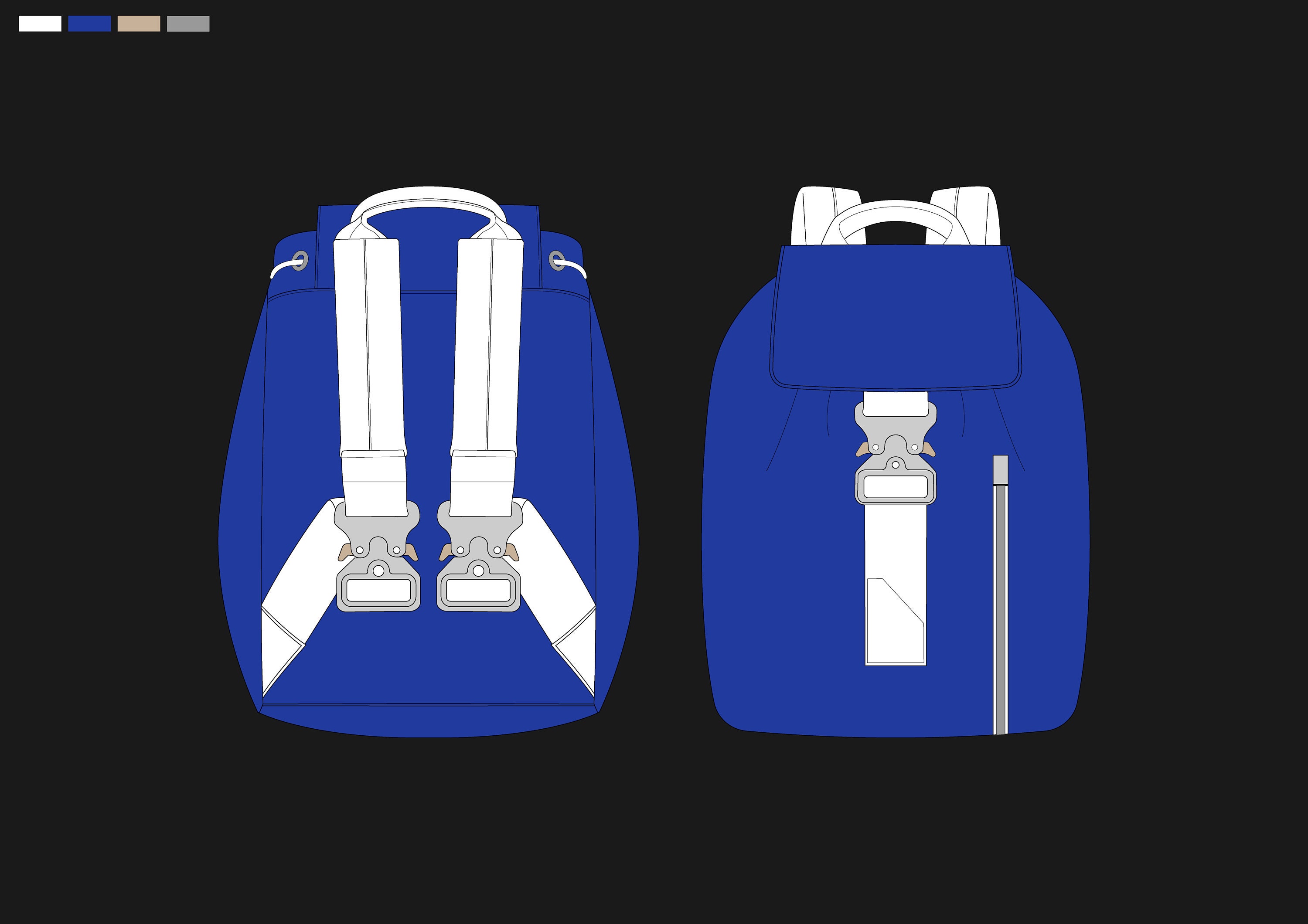 Backpack Template Bag Vector Template Clothing Mockups Streetwear ...