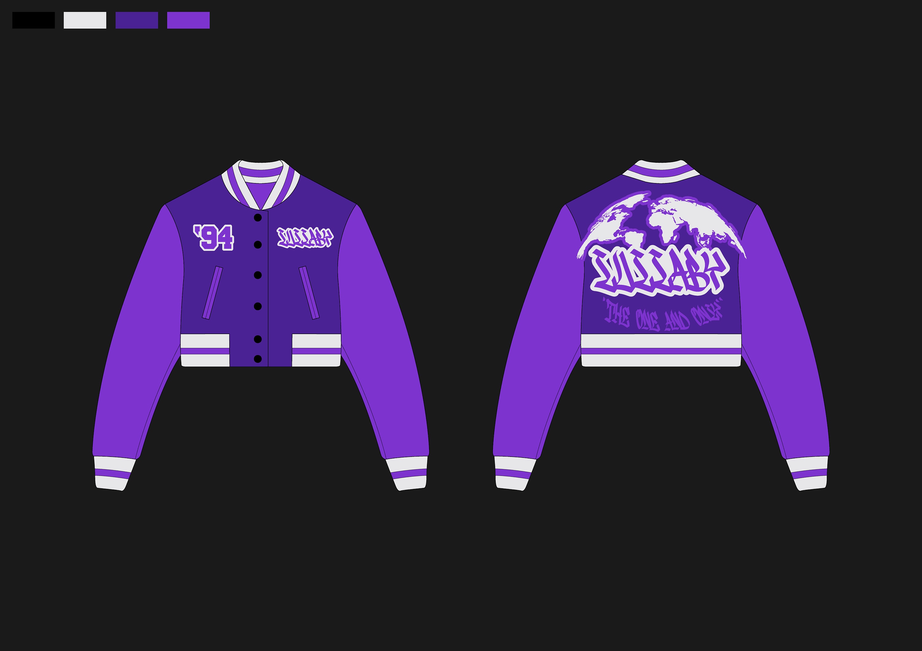 Vector Cropped Varsity Jacket Template Jacket Mockup - Etsy