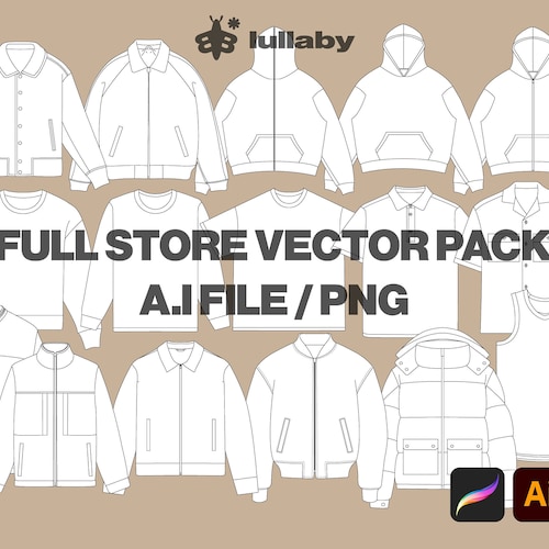 Streetwear Vector Tracksuit Template Tracksuit Tech Pack - Etsy