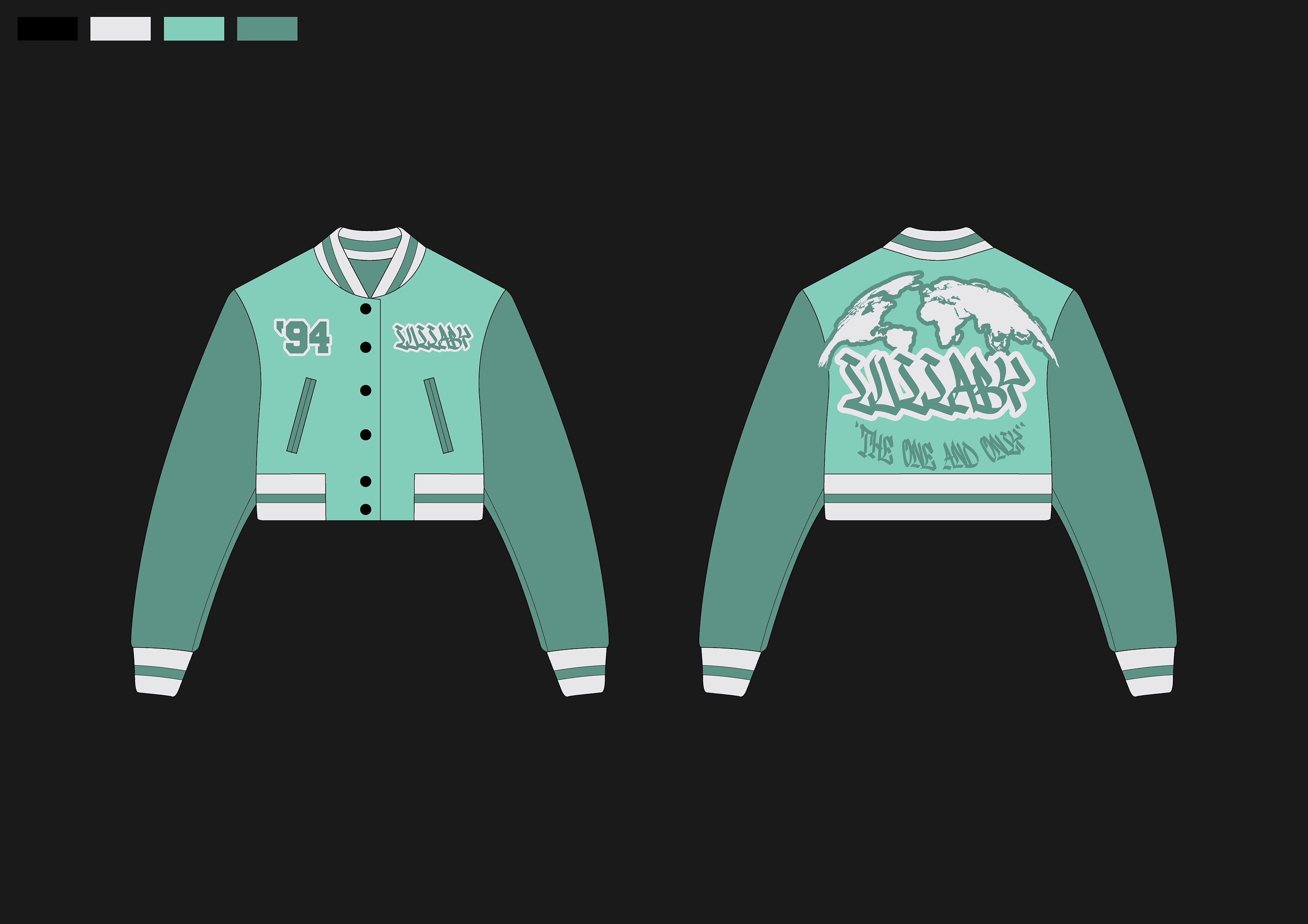 Vector Cropped Varsity Jacket Template Jacket Mockup - Etsy