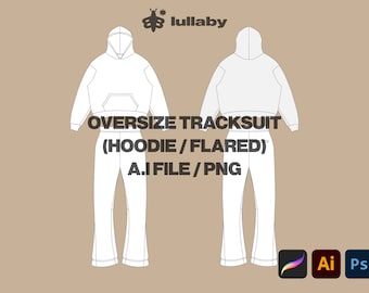 Streetwear Hoodie Flared Sweats Clothing Vector Mockup Pack - Etsy