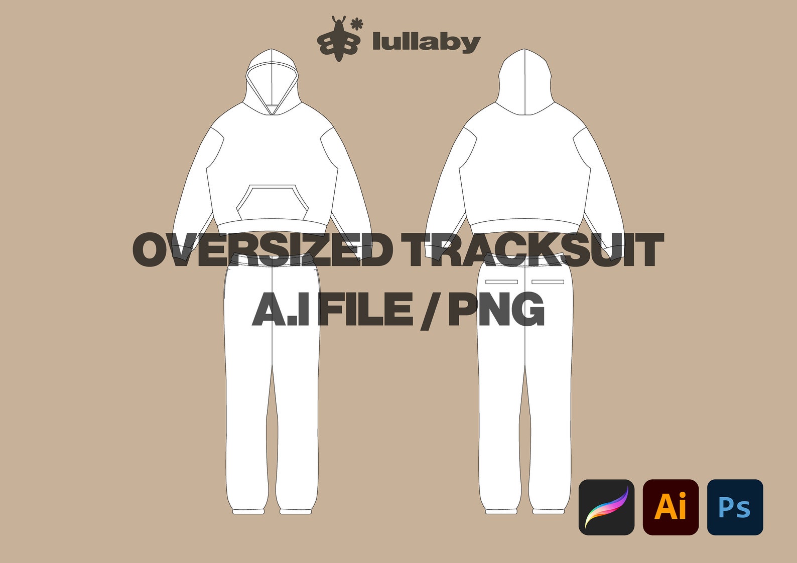 Streetwear Vector Hoodie Template Joggers Vector Tech Pack Illustrator ...