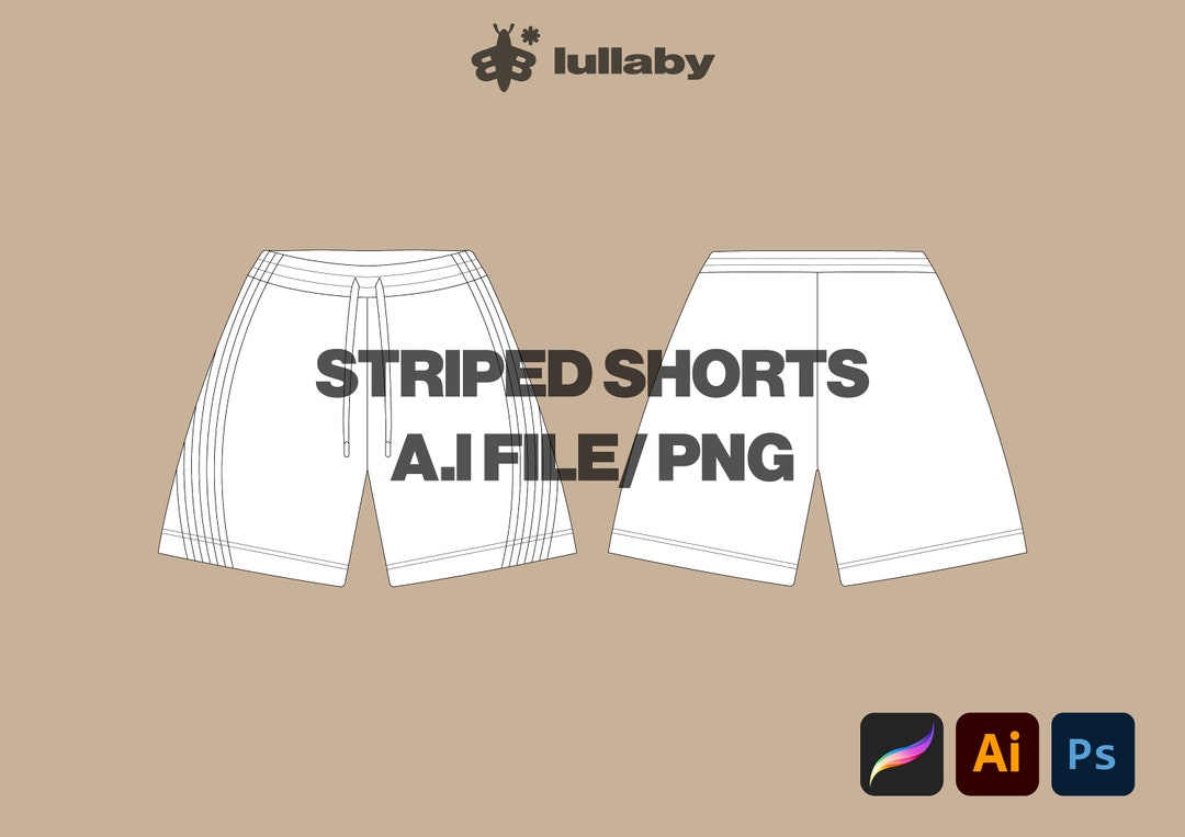 Streetwear Vector Striped Shorts Sweatpants Vector Tech Pack ...