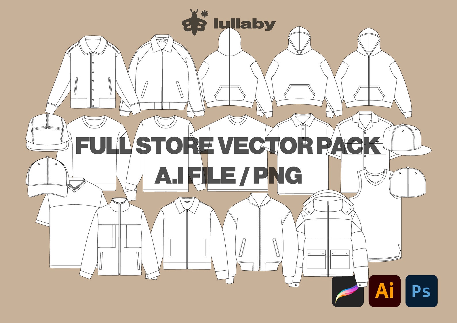 Streetwear Vector Mockup Pack Streetwear Mockup Template Pack Bundle ...